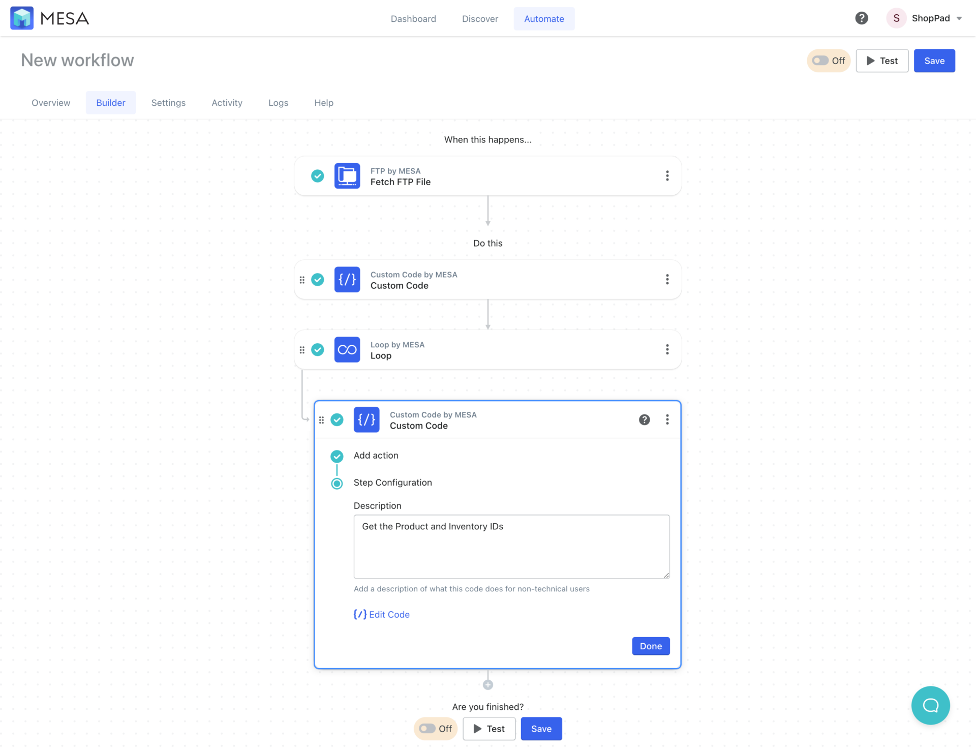 How To Connect FTP Inventory Feed To Update Shopify Products - MESA
