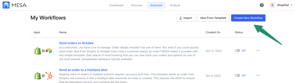 How To Start Workflows from Customer Updates in Shopify - MESA