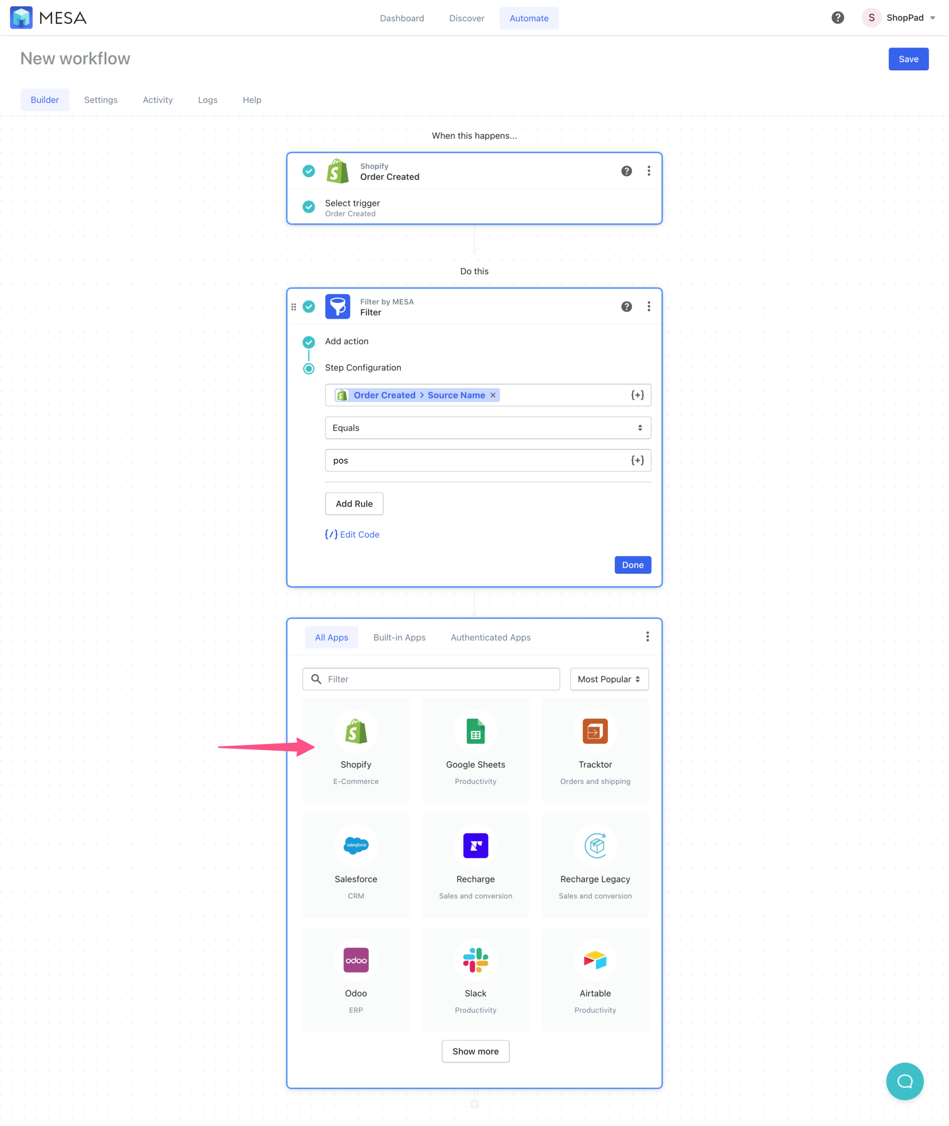 How to auto tag Shopify orders from Retail POS - MESA