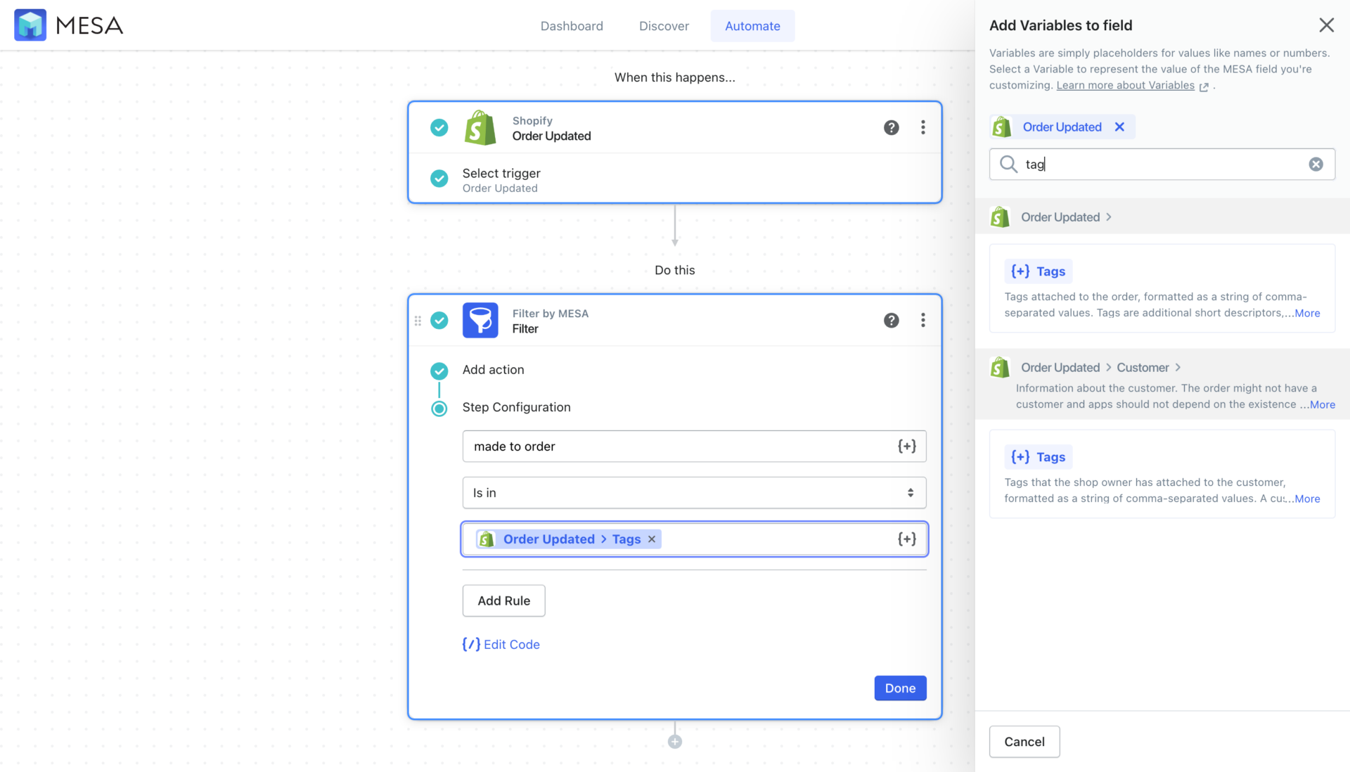 How To Update Order Status Page Using Shopify Tags - MESA