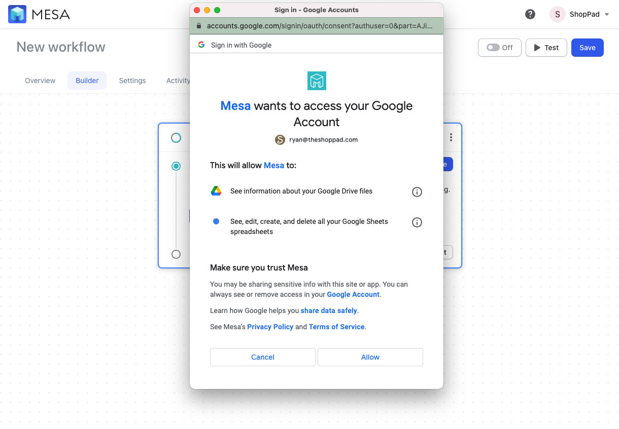How to Connect Shopify to Google Sheets - MESA