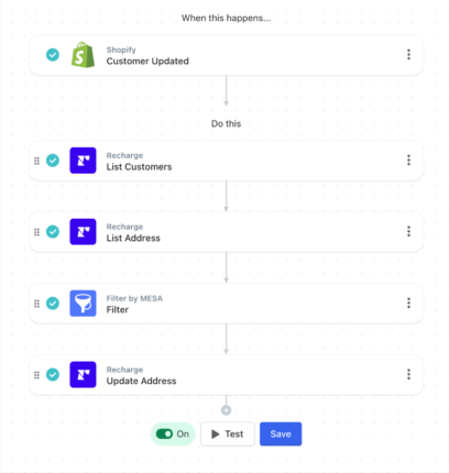 How To Update Customers' Address In Recharge When Updated In Shopify - MESA